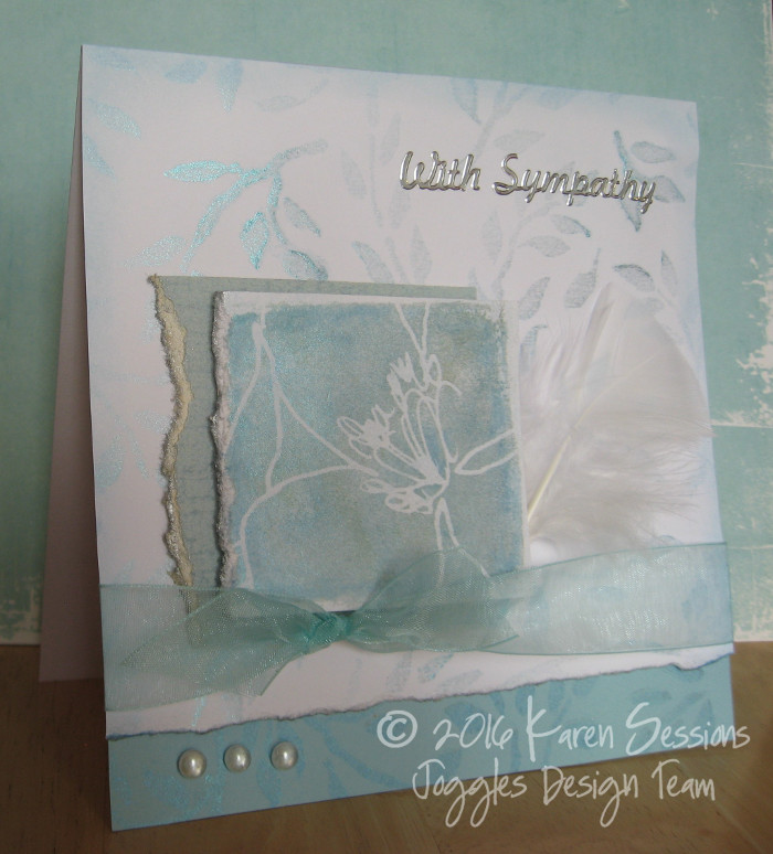 DT Post - Karen Sessions' Perfect Pearls Sympathy Cards - Joggles Blog
