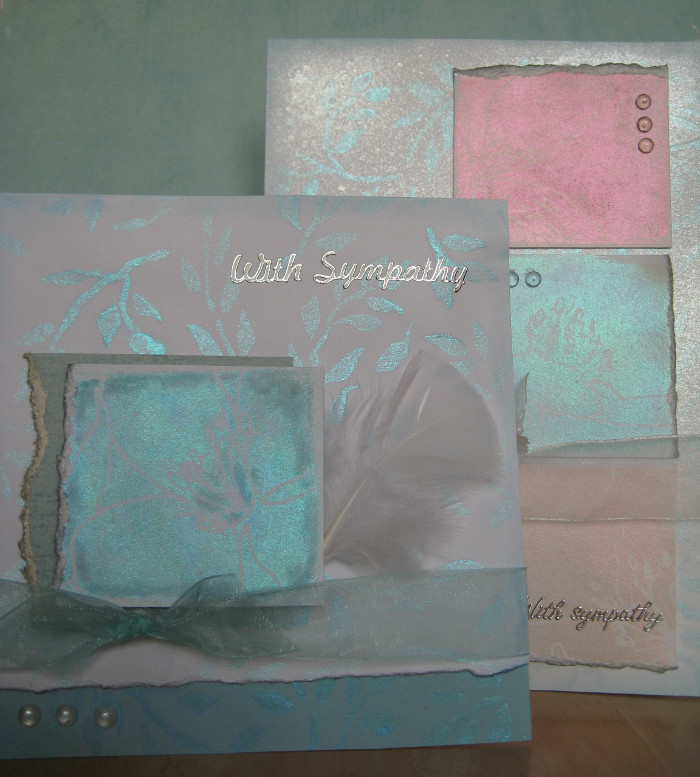 DT Post - Karen Sessions' Perfect Pearls Sympathy Cards - Joggles Blog