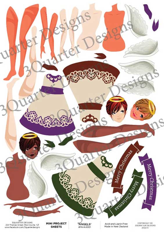 3Quarter Designs Mini Project Sheet - Angels [MINIKIT021] - Joggles.com