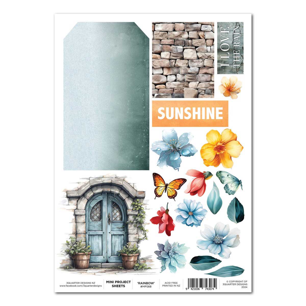 3Quarter Designs Mini Project Sheet - Rainbow [MPS68] - Joggles.com