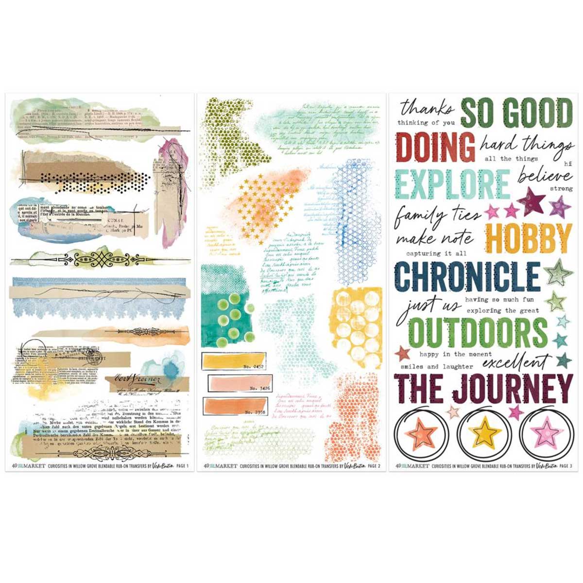 49 & Market Curiosities In Willow Grove Collection - Rub-On Transfers ...