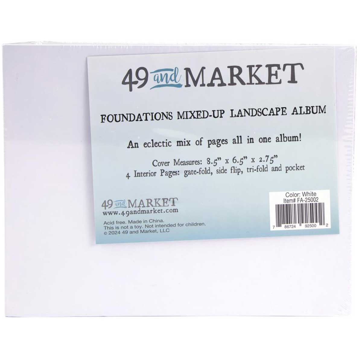 49 & Market Foundations Mixed-Up Landscape Album - White [FA-25002 ...