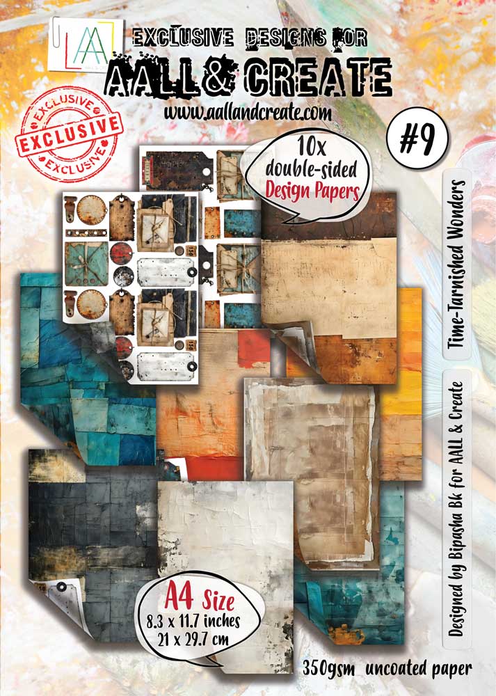 AALL & Create A4 Design Papers - Time-Tarnished Wonders #9 - Joggles.com