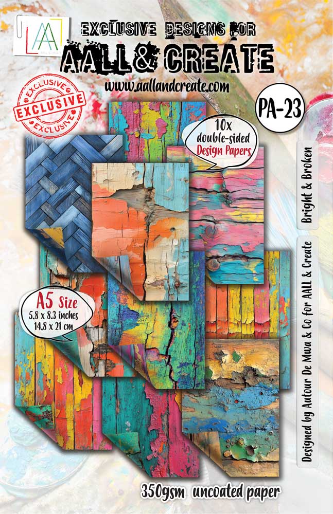AALL & Create A5 Design Papers - Bright & Broken #23 - Joggles.com