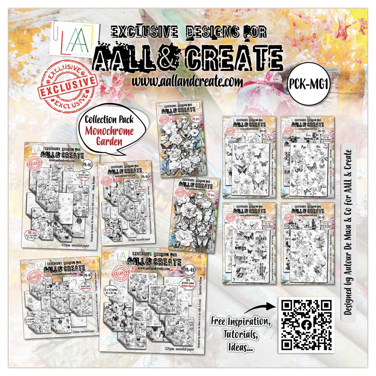 AALL & Create Collection Pack - Monochrome Garden [PCK-MG1] - Joggles.com