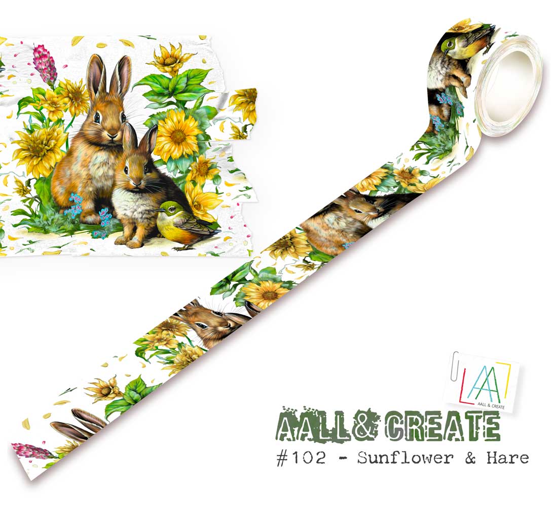 AALL & Create Layer It Up Washi Tape - Sunflower & Hare [102] - Joggles.com