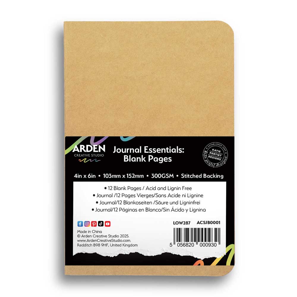 Arden Creative Studio Journal Essentials Journal - 4" x 6" Blank Pages ...