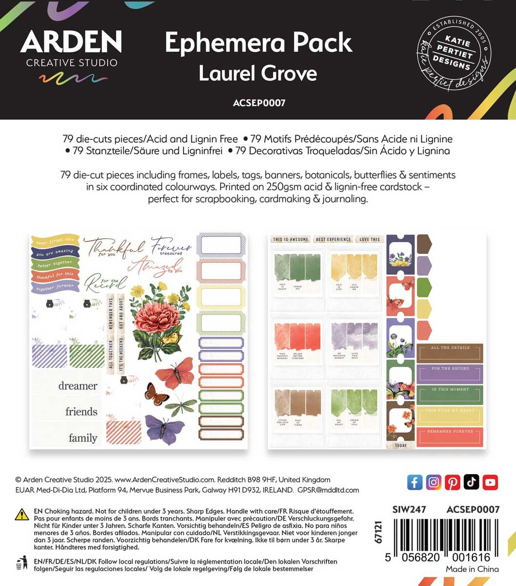 Arden Creative Studio Laurel Grove Collection - Ephemera Pack ...