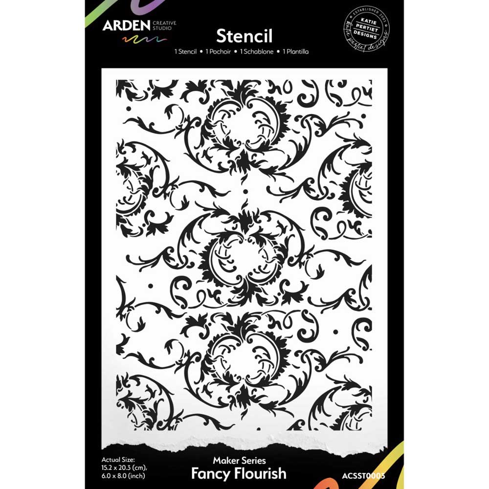 Arden Creative Studio Maker Series - Stencil - Fancy Flourish [ACSST0003] - Joggles.com