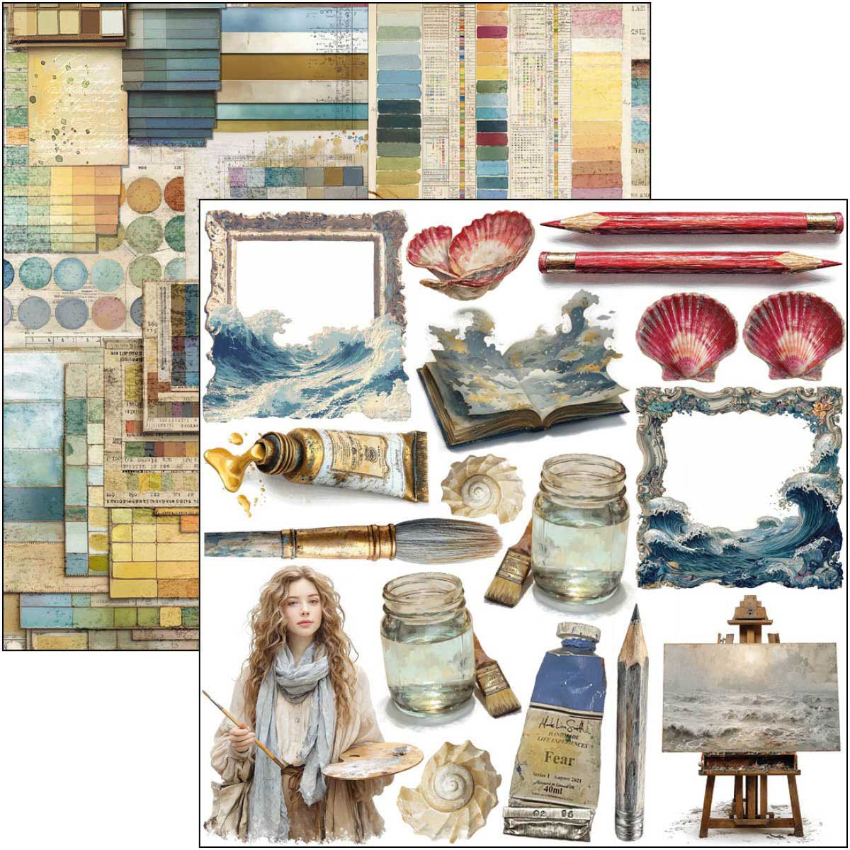 Ciao Bella 6" x 6" Fussy Cut Paper Pad - An Artist Journey [CBQE092 ...