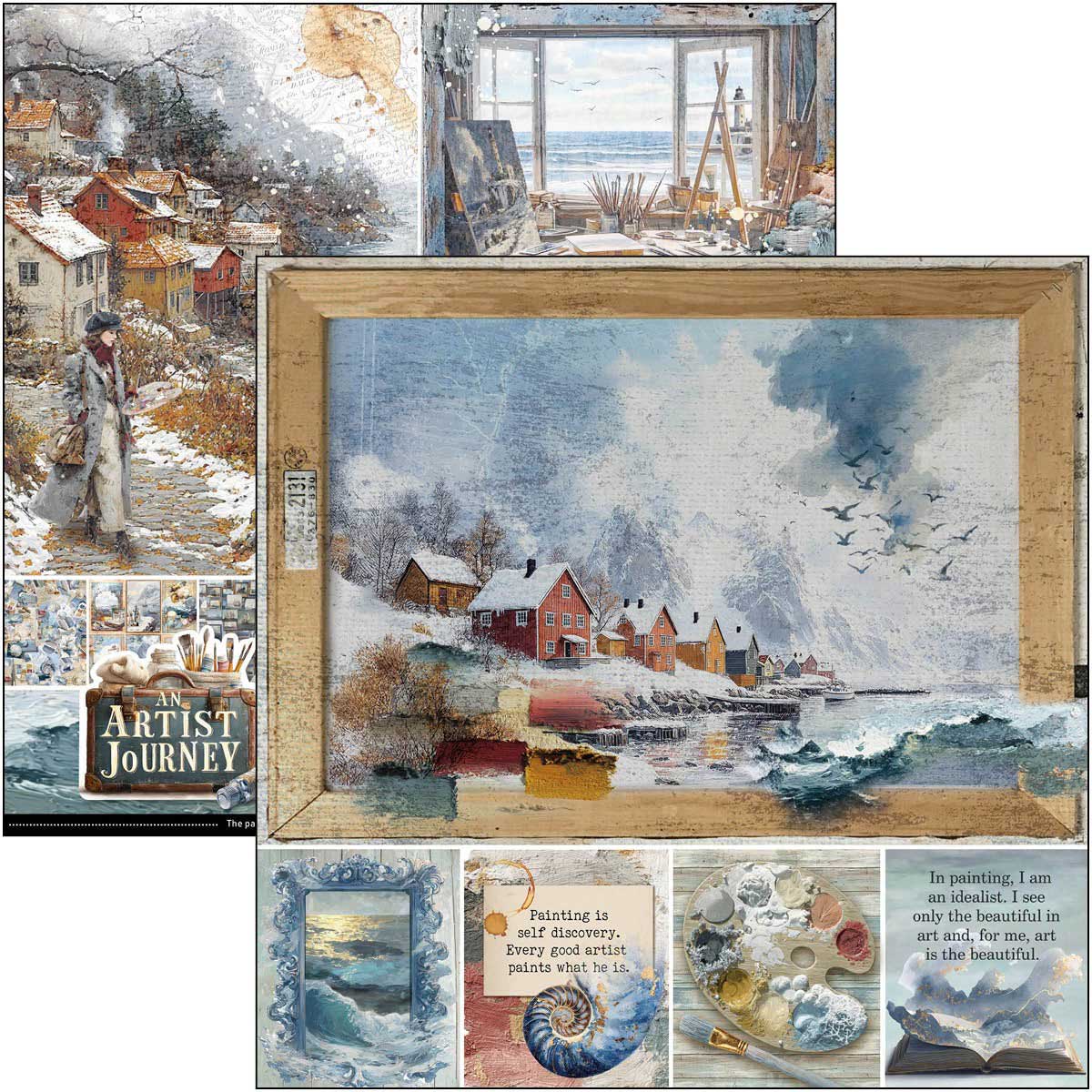 Ciao Bella 8" x 8" Creative Pad - An Artist Journey [CBH092] - Joggles.com