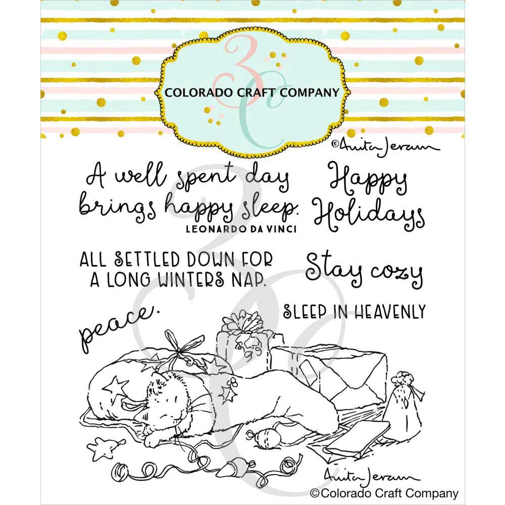 Colorado Craft Company Clear Stamp Set - Cozy Cat [AJ826] - Joggles.com