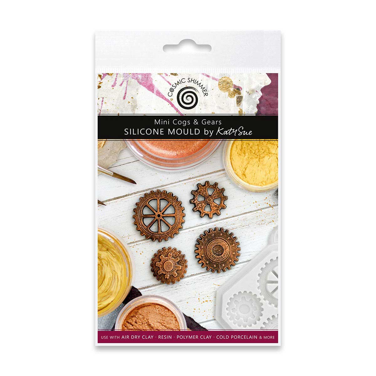Cosmic Shimmer Silicone Mould - Mini Cogs & Gears [CE0152-CS] - Joggles.com
