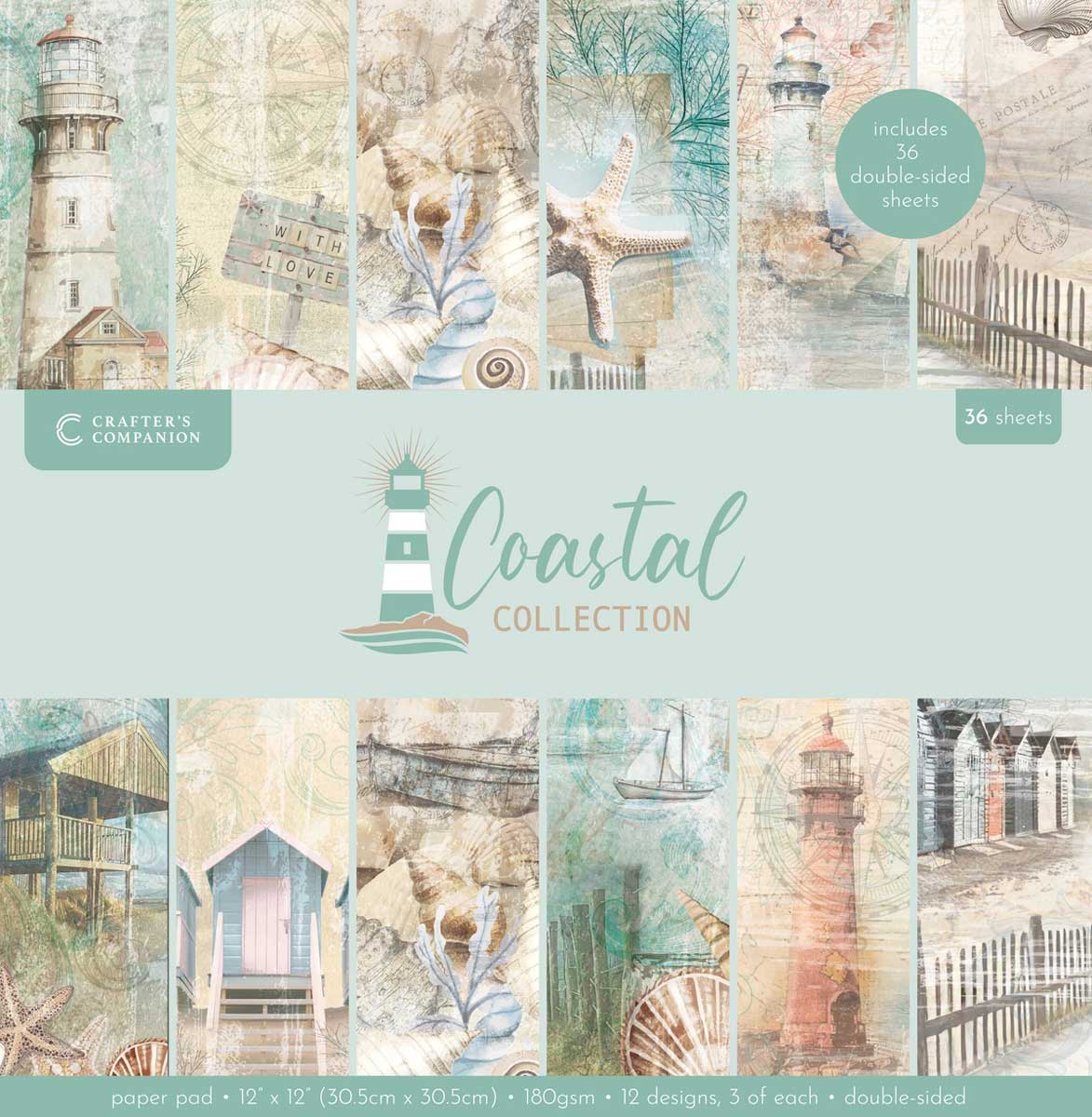 Crafter's Companion 12" x 12" Paper Pad - Coastal Collection [CC-CO ...