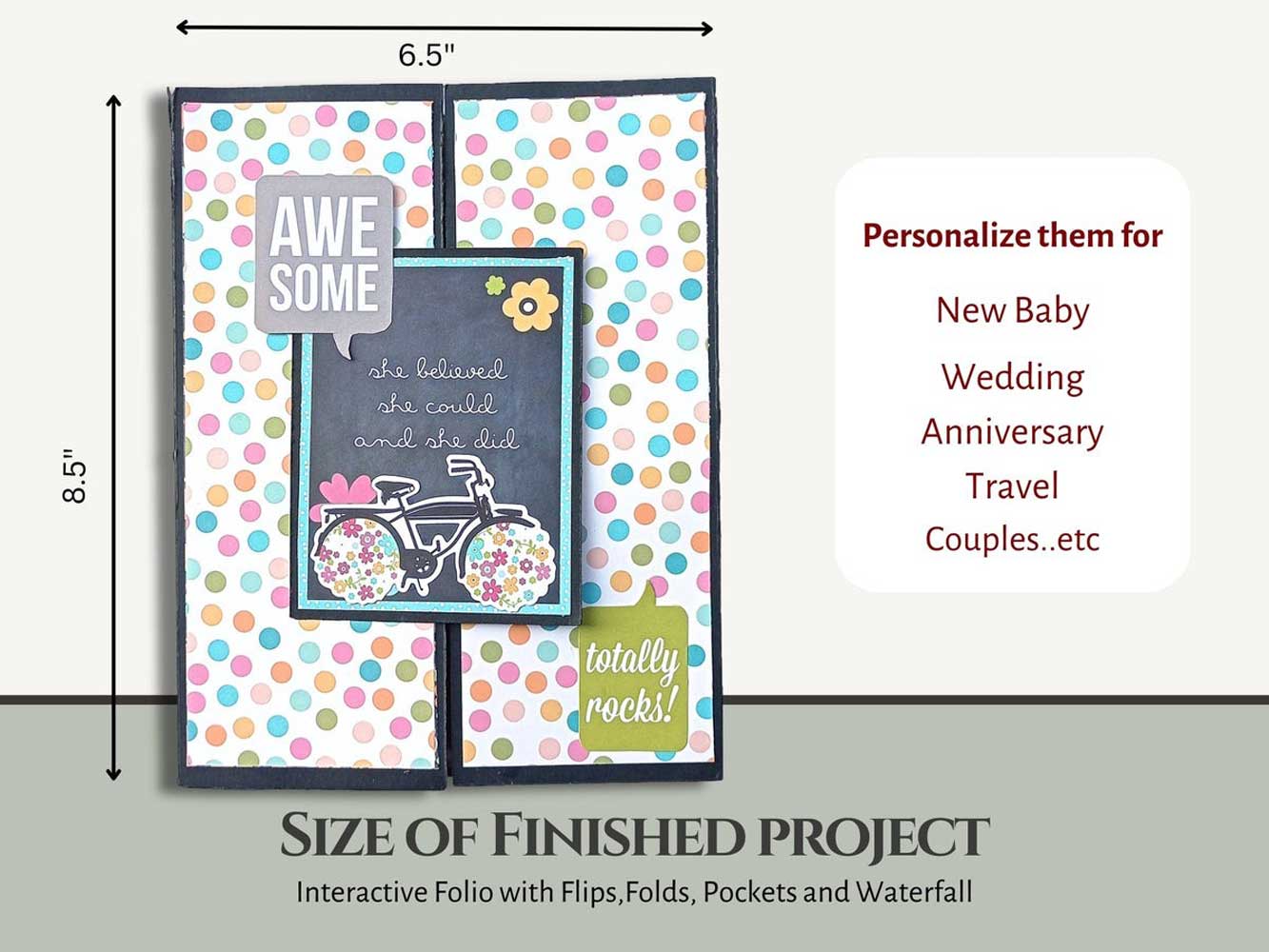 CrafTreat Scrapbook Blanks - Gate Fold Folio - Kraft [CAB018] - Joggles.com