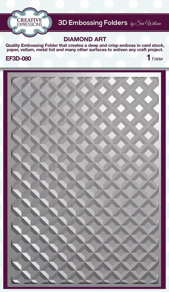 Creative Expressions 3D Embossing Folder - Diamond Art [EF3D-080] - Joggles.com