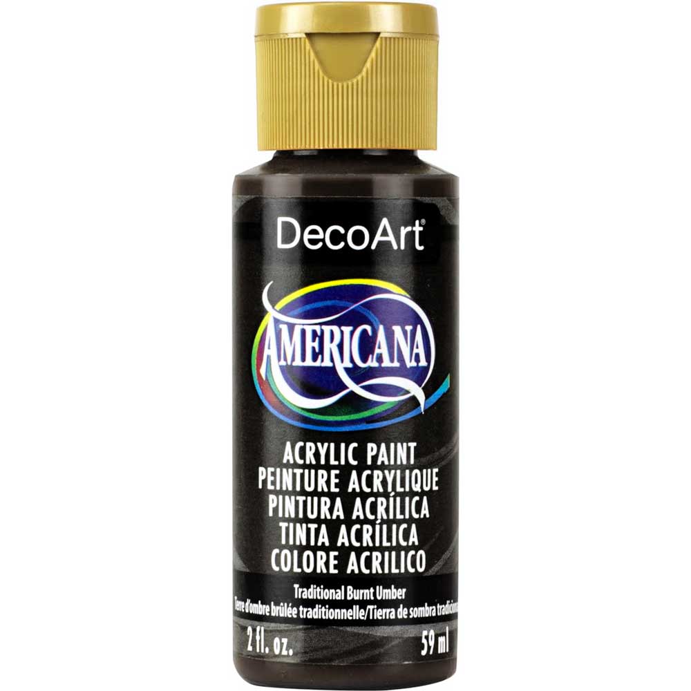 DecoArt Americana Acrylic Paint - Traditional Burnt Umber [DA221 ...