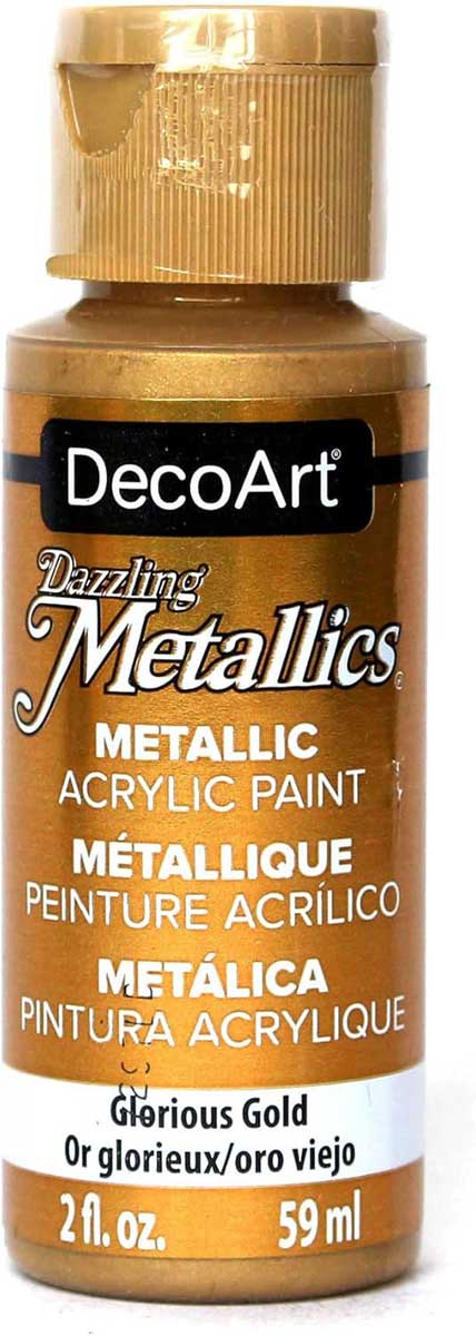 DecoArt Americana Dazzling Metallics Acrylic Paint - Glorious Gold ...