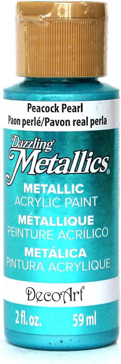 DecoArt Americana Dazzling Metallics Acrylic Paint - Peacock Pearl ...