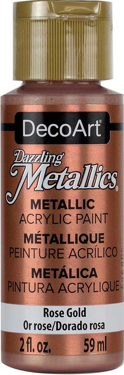 DecoArt Americana Dazzling Metallics Acrylic Paint - Rose Gold [DA336 ...