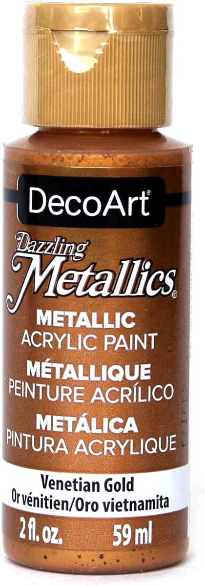 DecoArt Americana Dazzling Metallics Acrylic Paint - Venetian Gold ...