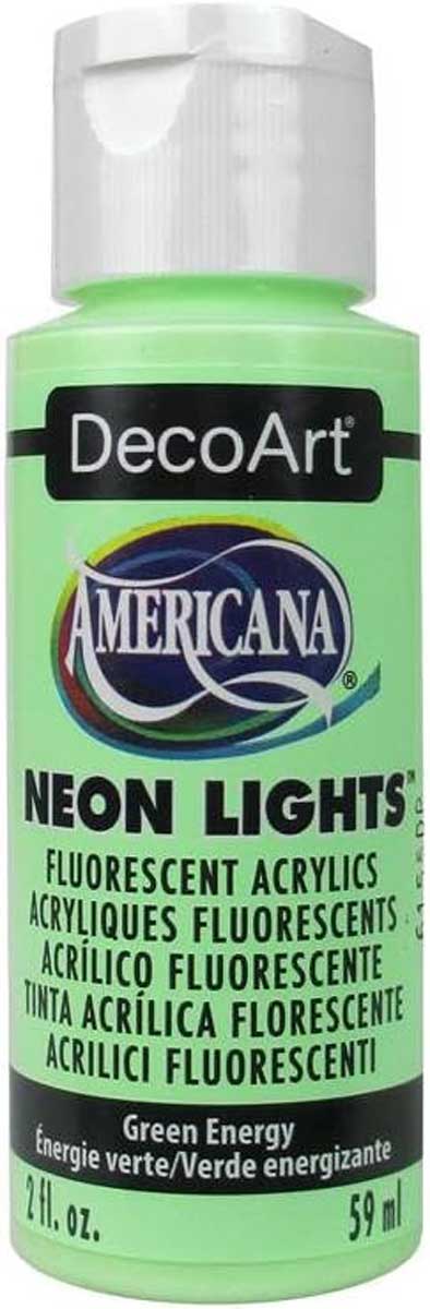 DecoArt Americana Neon Lights Acrylic Paint - Green Energy [DA343 ...