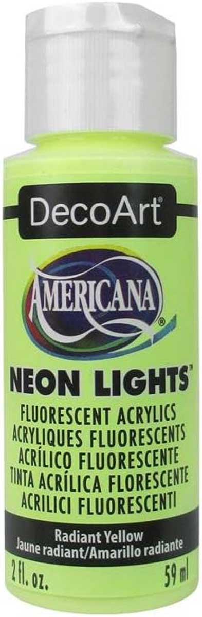 DecoArt Americana Neon Lights Acrylic Paint - Radiant Yellow [DA342 ...