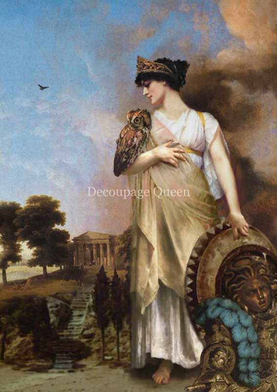 Decoupage Queen A4 Rice Paper - Howard David Johnson - Athene Goddess ...