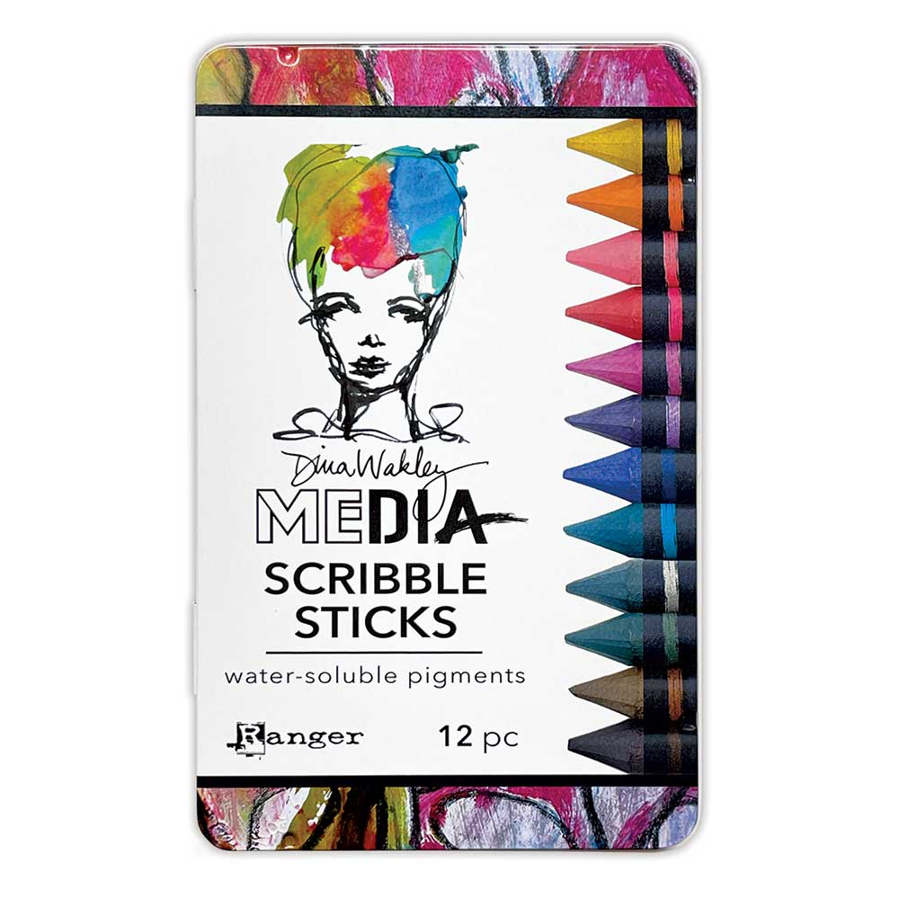 Dina Wakley Media Scribble Sticks Set #5 - Set of 12 [MDA87038 ...