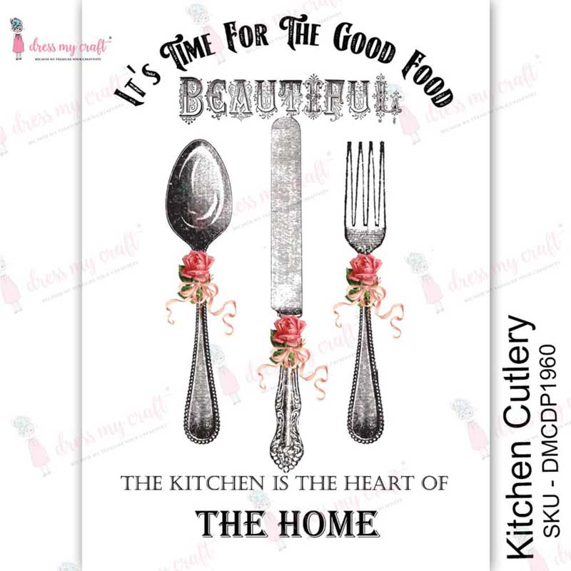 Dress My Craft Transfer Me Sheet - Kitchen Cutlery [DMCDP1960 ...