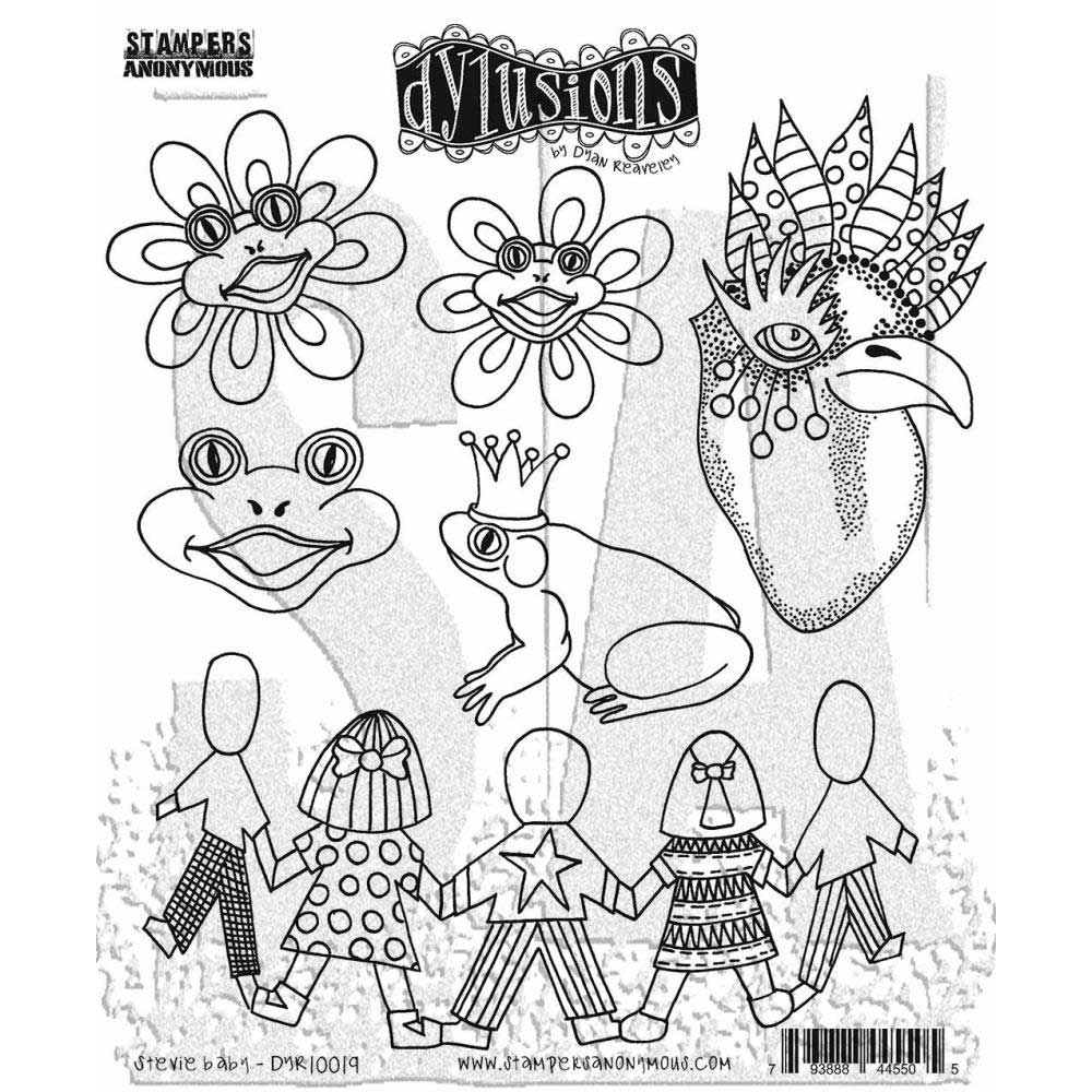 Dylusions Unmounted Rubber Stamps - Stevie Baby [DYR10019] - Joggles.com