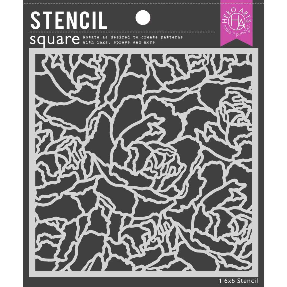 Hero Arts 6" x 6" Stencil - Artistic Peony [SA233] - Joggles.com