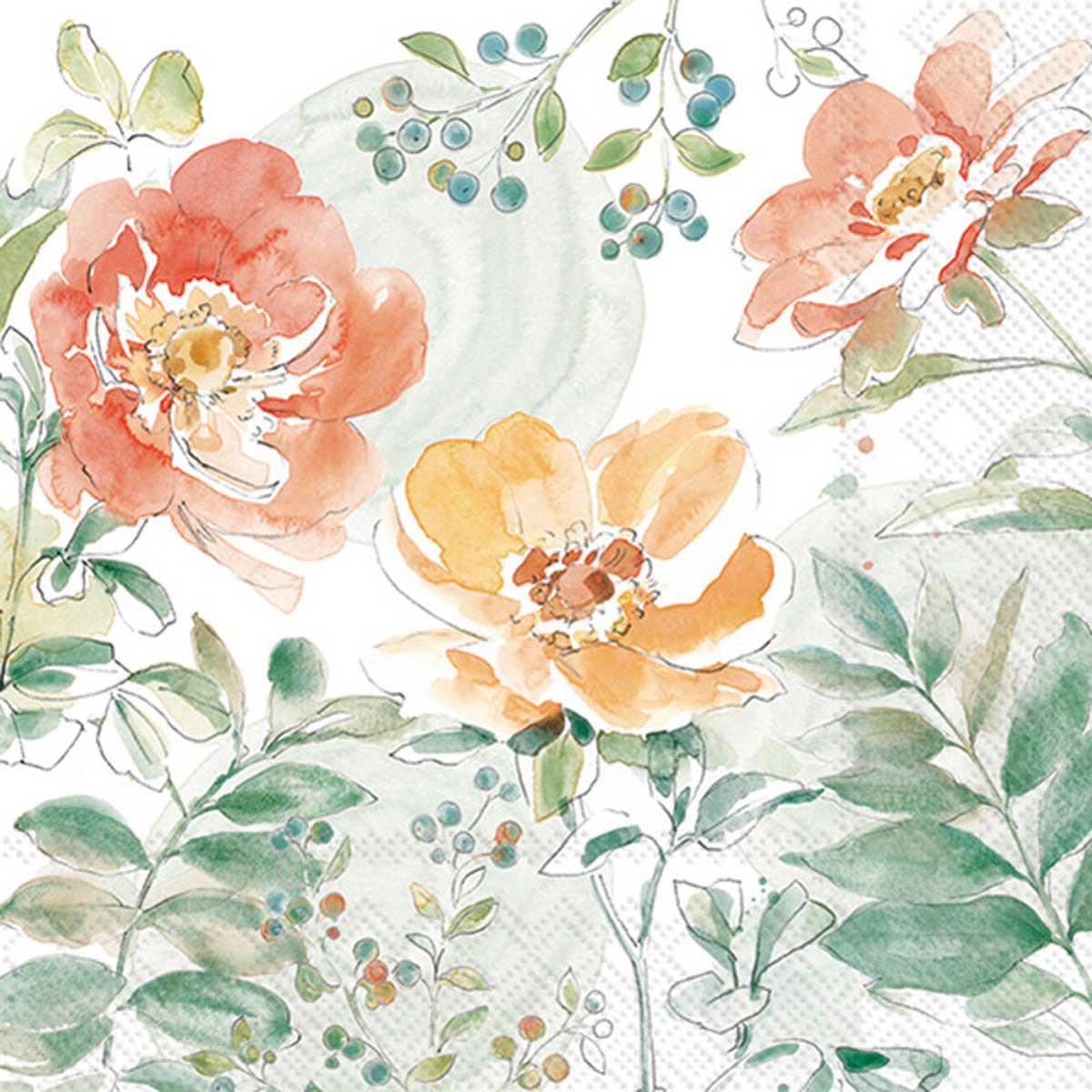 IHR Cocktail Napkins - Soft Petal Flowers [C1074200] - Joggles.com