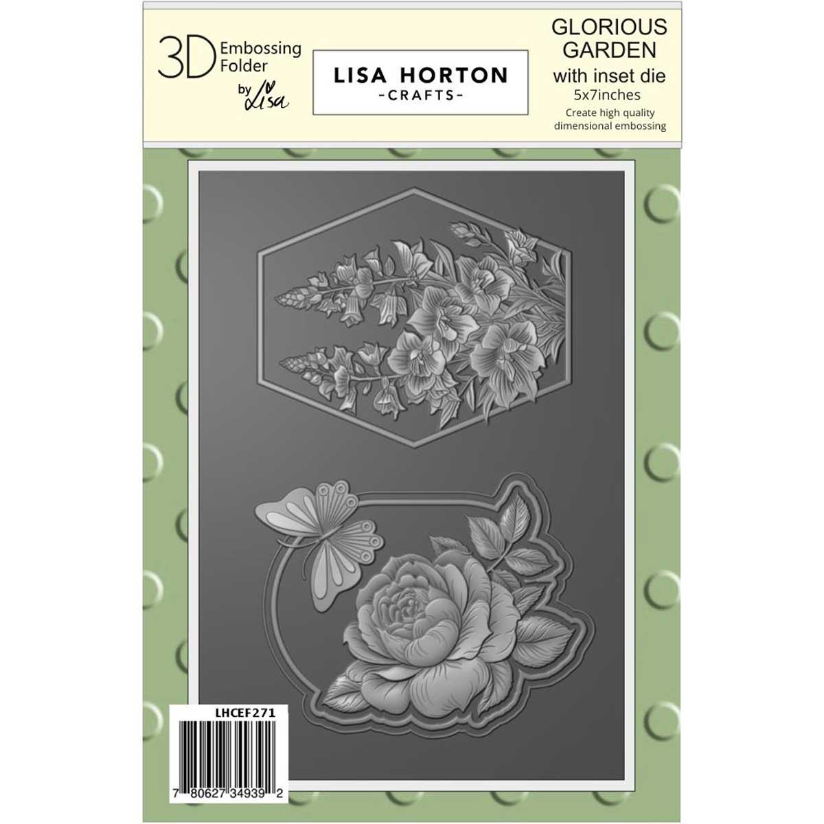 Lisa Horton 3D Embossing Folder & Die Combo - Glorious Garden [LHCEF271 ...