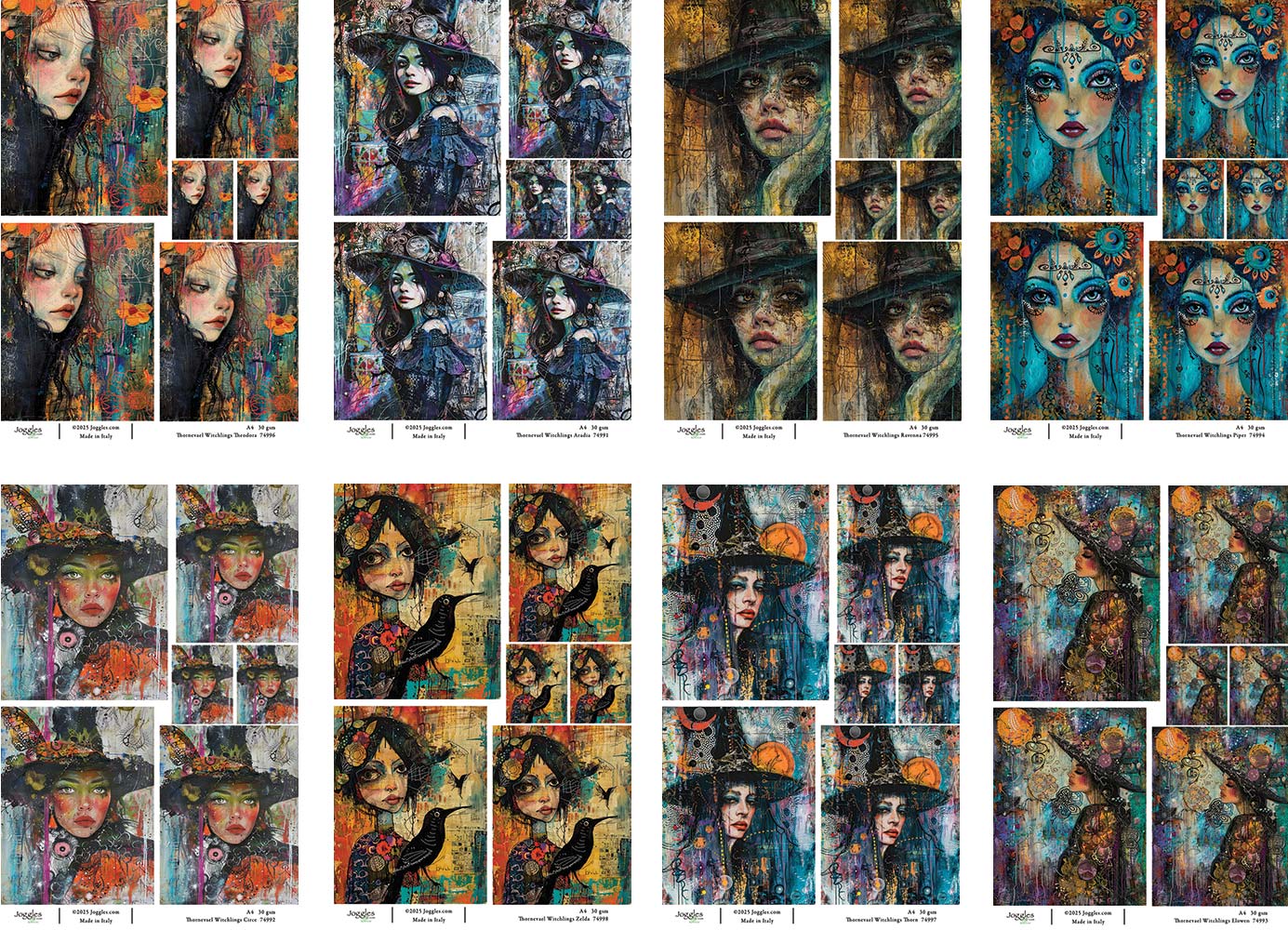 Joggles A4 Rice Paper - Thornevael Witchlings Set Of 8 August 2025 ...