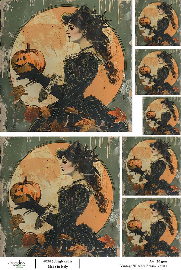 Joggles A4 Rice Paper - Vintage Witches - Brossa [75001] - Joggles.com