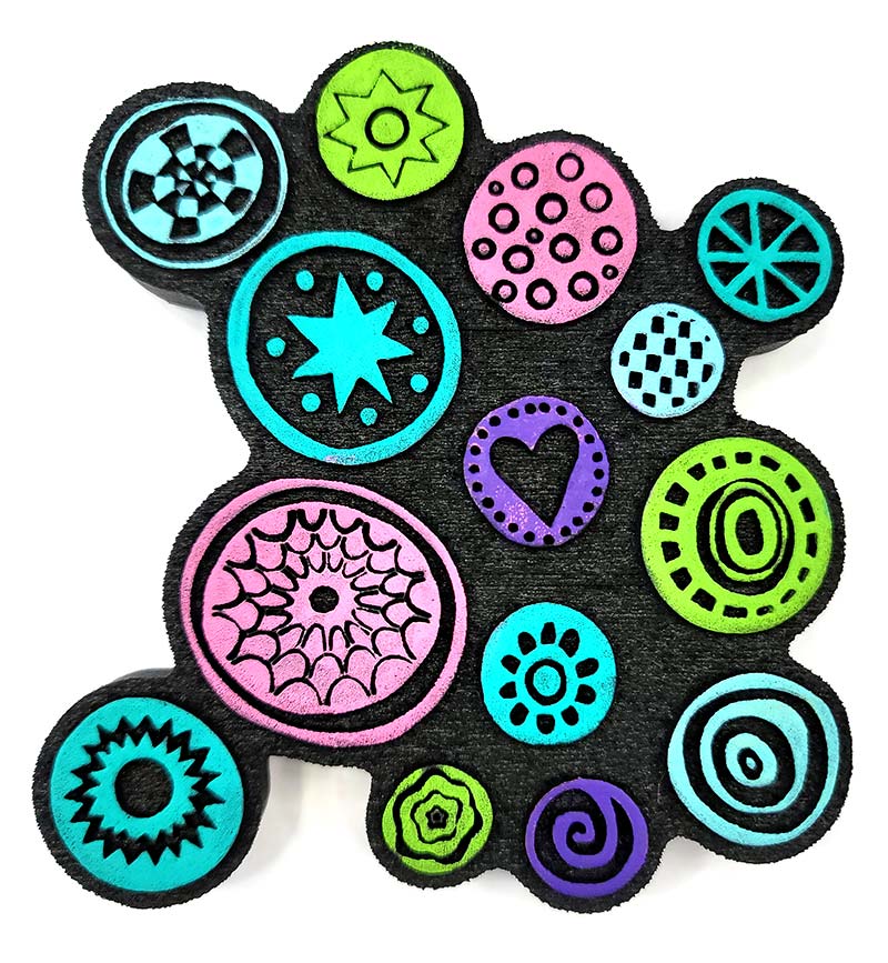 Joggles / Art By Marlene Foam Stamp - Circle Envy [52336] - Joggles.com