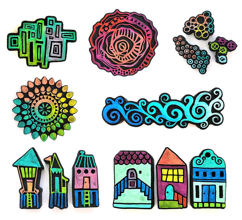 Joggles / Art By Marlene Foam Stamps - Set Of 13, August 2025 - Joggles.com