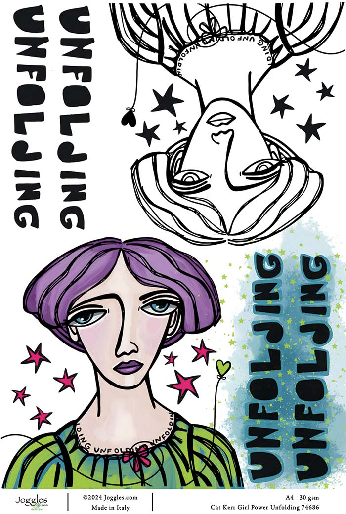 Joggles / Cat Kerr A4 Rice Paper - Girl Power - Unfolding [74686 ...