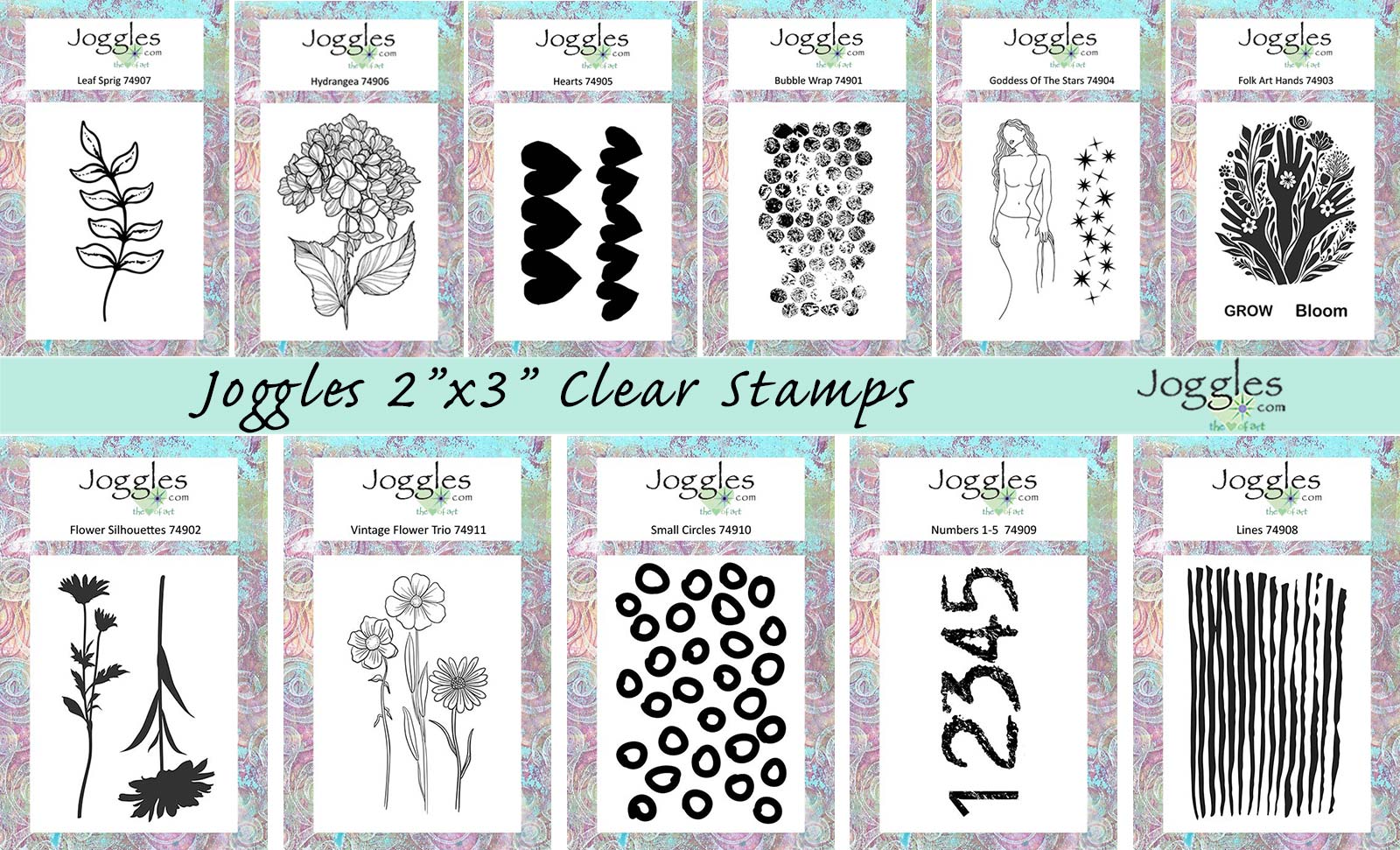 Joggles Clear Stamps - Set Of 11, May 2025 - Joggles.com