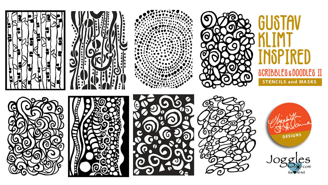 Joggles / Elizabeth St Hilaire Klimt Scribbles & Doodles 2 Stencils ...