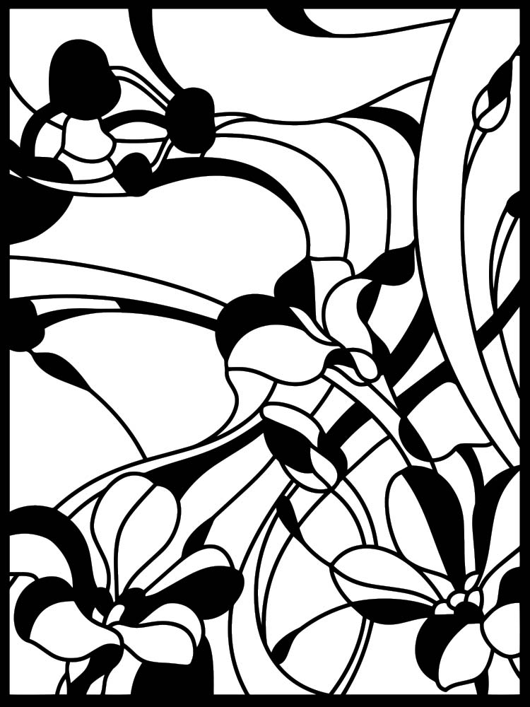 Black And White Stained Glass Patterns Black Door With Stained Glass