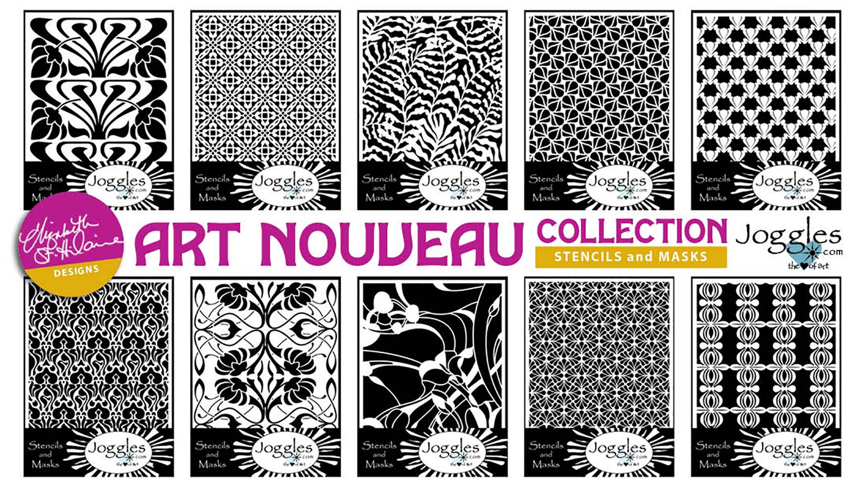 Joggles / Elizabeth St Hilaire The Art Nouveau Collection Stencils ...