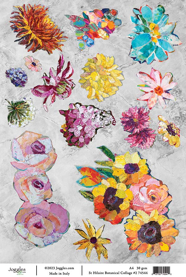 Joggles / Elizabeth St Hilaire A4 Rice Paper - Botanical Collage #2 ...