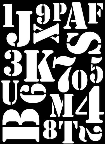 Joggles Itty Bitty Stencil - Alphanumeric [53741] - Joggles.com