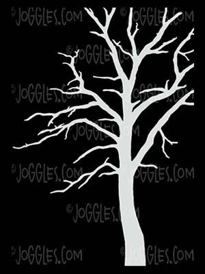 Joggles Itty Bitty Stencil - Winter Tree [57441] - Joggles.com