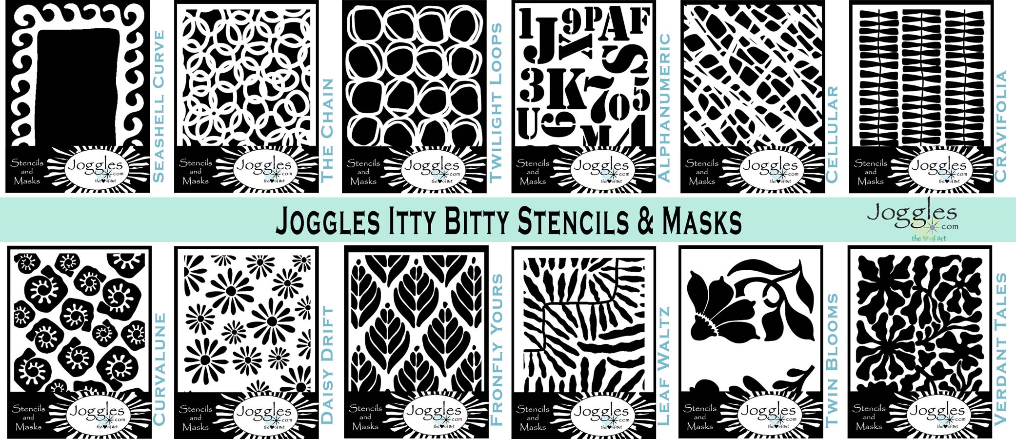 Joggles Itty Bitty Stencils & Masks - Set Of 12, December 2025 ...