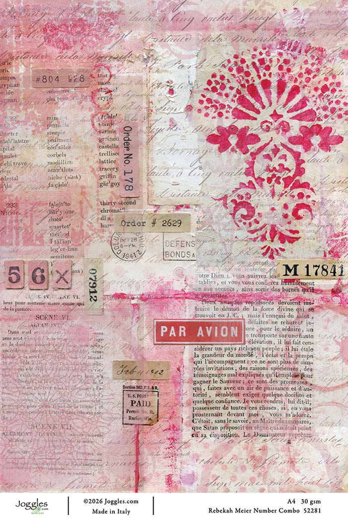 Joggles / Rebekah Meier A4 Rice Paper - Number Combo [52281] - Joggles.com