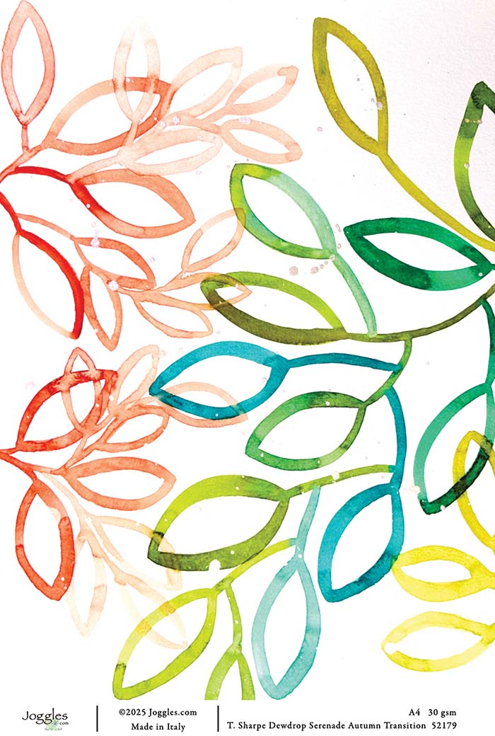 Joggles / Tiffany Sharpe A4 Rice Paper - Dewdrops Serenade - Autumn ...