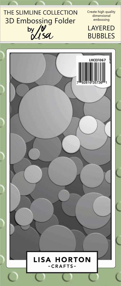 Lisa Horton 3D Embossing Folder - Layered Bubbles [LHCEF067] - Joggles.com